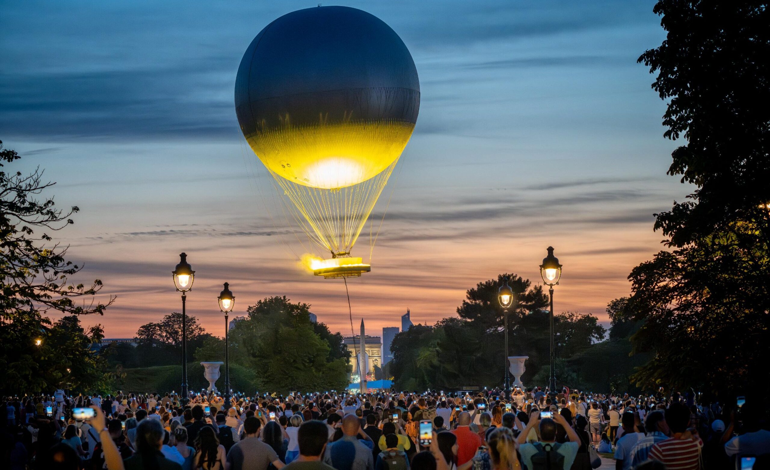 THE CAULDRON BALLOON OF THE PARIS 2024 OLYMPIC AND PARALYMPIC GAMES ...